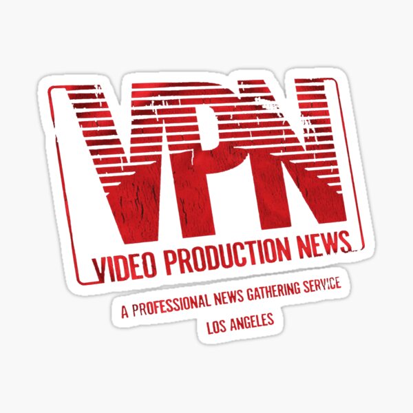 "Retro VPN Video Production News Logo" Sticker for Sale by DLutfy ...