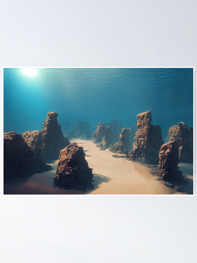 "Bimini Road, Underwater Rock Formation" Poster for Sale by DSAH97 ...