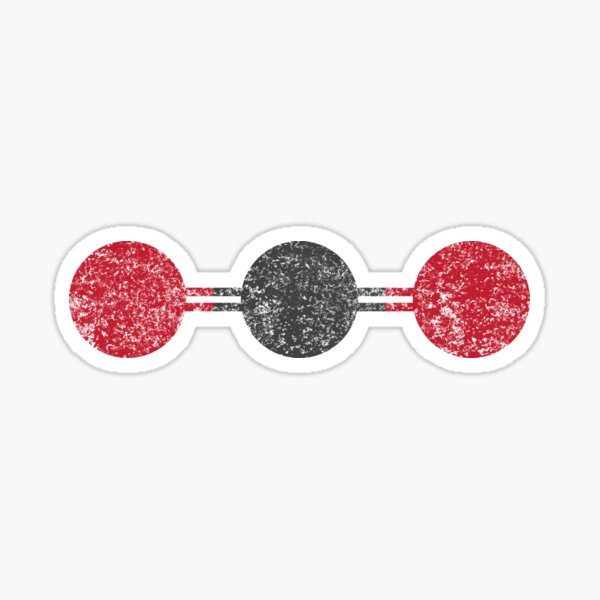 "carbon dioxide molecular structure CO2" Sticker for Sale by somatosis ...