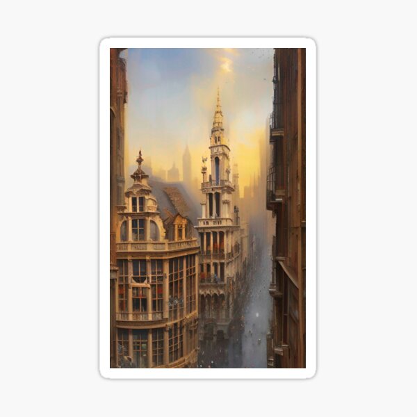 "Brussels Skyline" Sticker for Sale by placesonearth | Redbubble