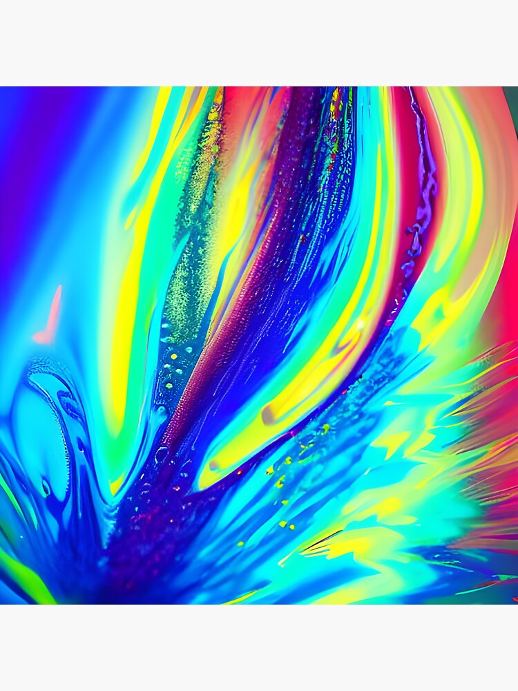 "Rainbow Plasma Fluids 23" Sticker for Sale by danbrosiart | Redbubble