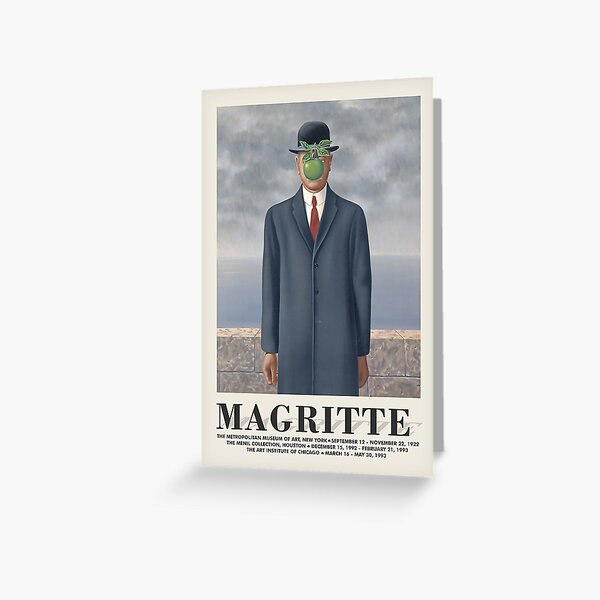 "Rene Magritte Exhibition" Greeting Card for Sale by carterleonard ...