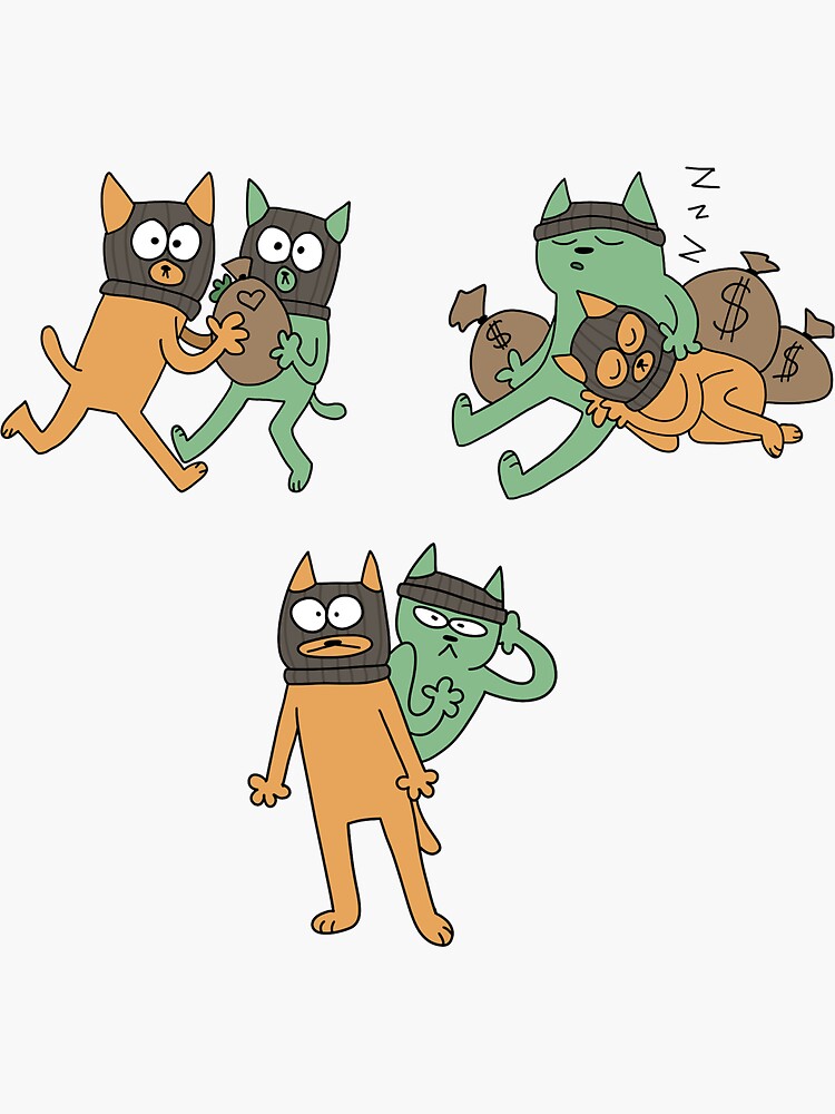"Little Robbers Pack 2" Sticker for Sale by badcatsstore | Redbubble