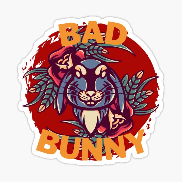 "Bad Bunny!" Sticker for Sale by Aphelionus | Redbubble