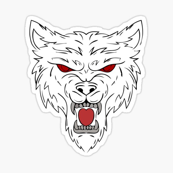 "Angry wolf" Sticker for Sale by Right-Fit27 | Redbubble