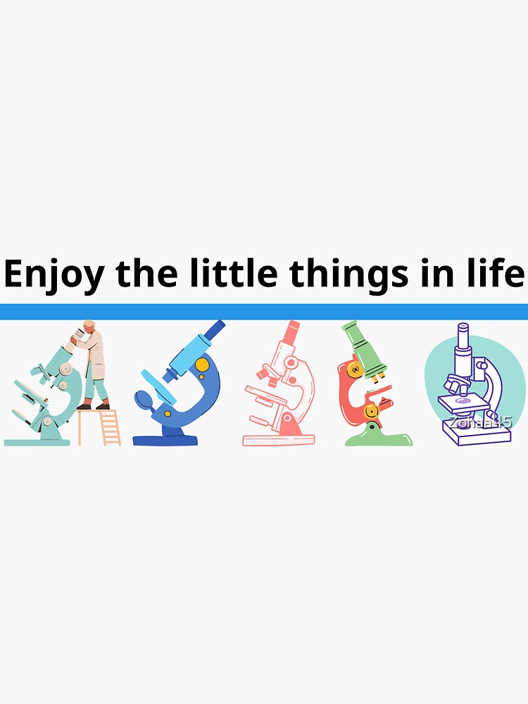 "Funny microscope, microbiologists biology nerd science lab" Sticker ...