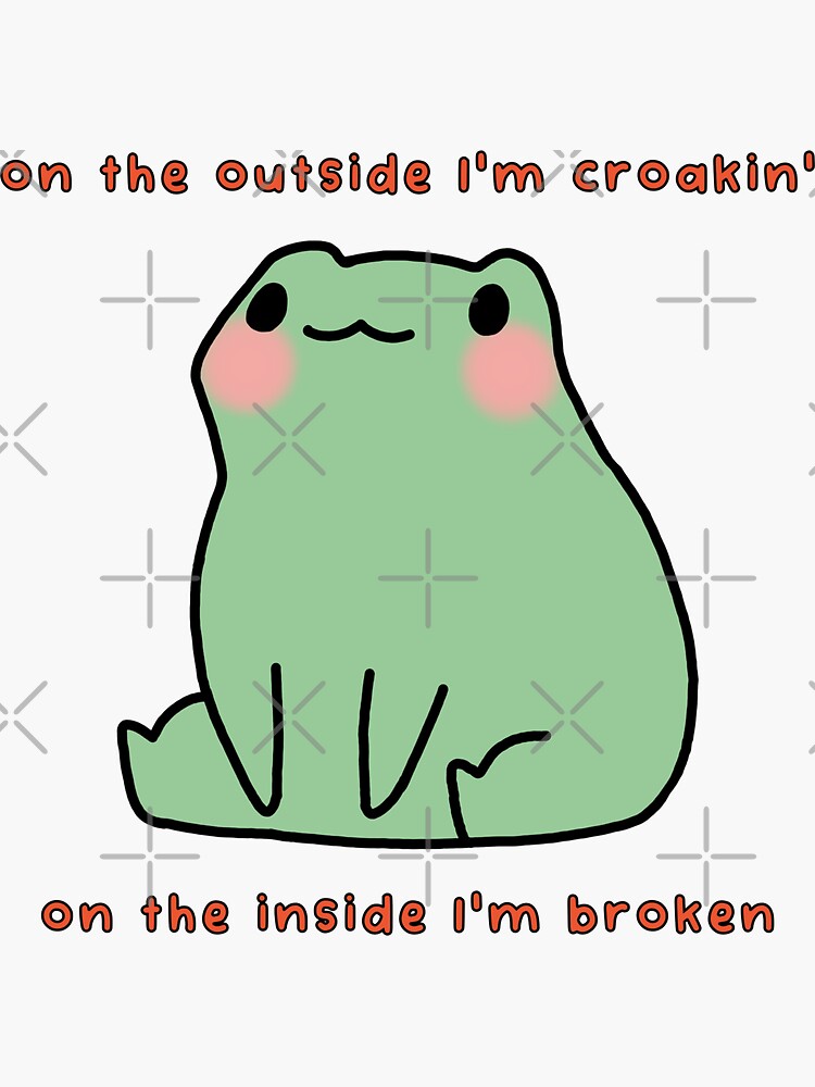 "Broken Frog" Sticker for Sale by egick11 | Redbubble