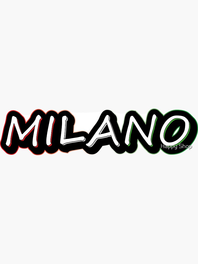 ""Milano" with the Italian flag's colours" Sticker for Sale by ...