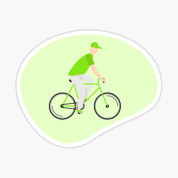 "The boy riding a bicycle" Sticker for Sale by kateliusto | Redbubble