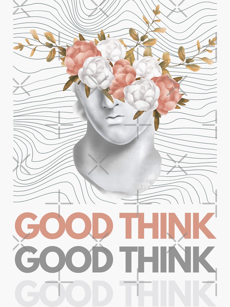 "Good Think with Ancient Greek Statue" Sticker for Sale by qawistz ...