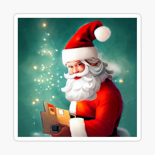 "Papa Claus,Abstraction santa claus, painting funny kawaii and white ...