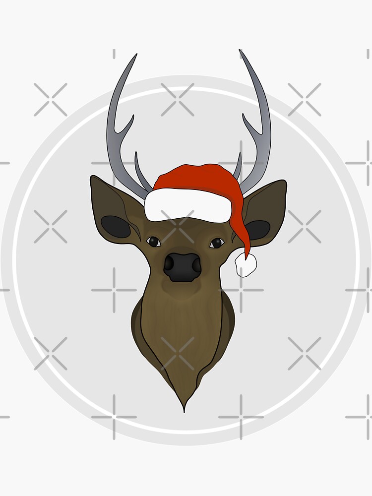 "Santa Deer Clause" Sticker for Sale by Gwalioth | Redbubble