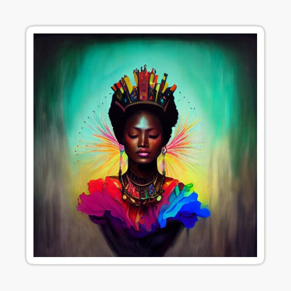 "Queen of Sheba የ" Sticker for Sale by ZebibArt | Redbubble