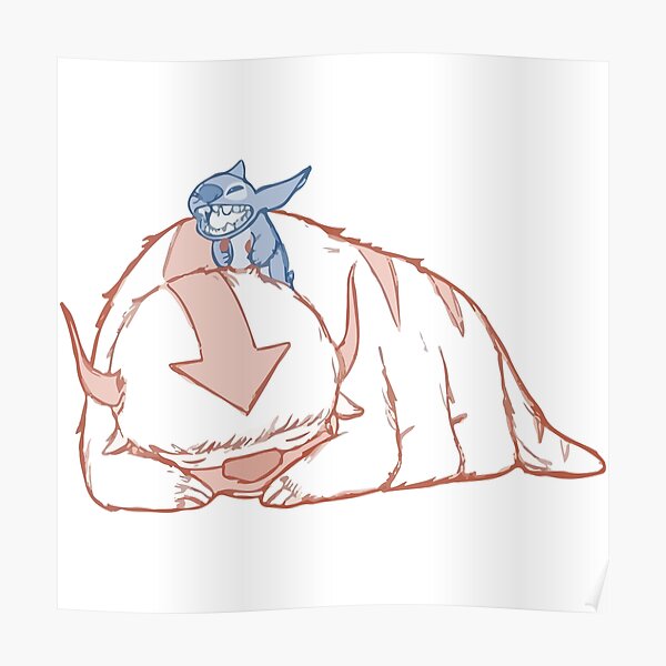 "Appa and stitch" Poster for Sale by animated69 | Redbubble