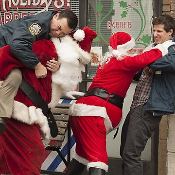 "Funny Christmas - Fighting with Santa Claus" Poster for Sale by ...