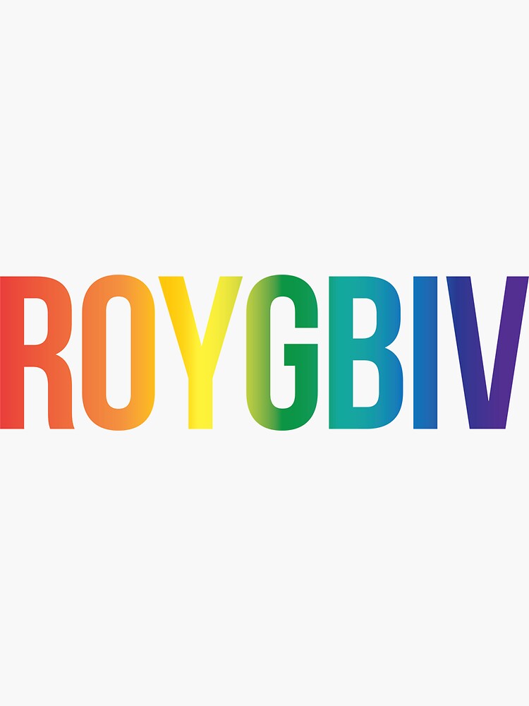 "ROYGBIV rainbow" Sticker for Sale by iheartpdr | Redbubble