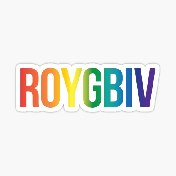 "ROYGBIV rainbow" Sticker for Sale by iheartpdr | Redbubble