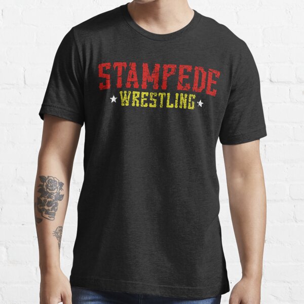 "STAMPEDE Wrestling" T-shirt for Sale by IrishWhipMedia | Redbubble ...