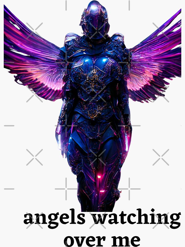 "angels watching over me" Sticker for Sale by MarshallWN | Redbubble