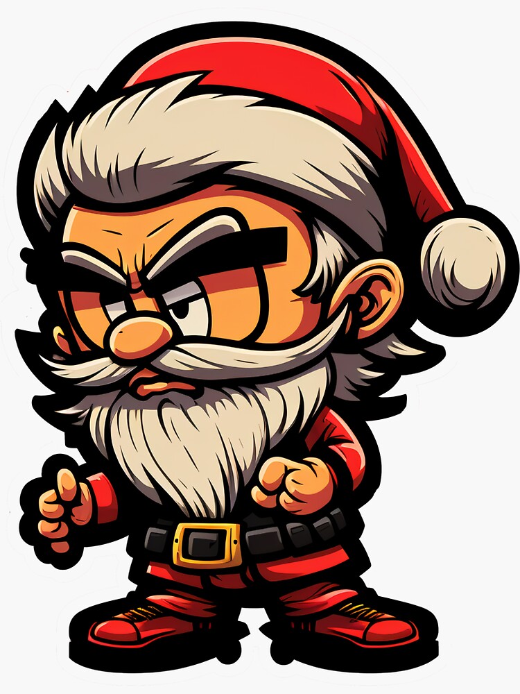 "Chibi Santa Claus" Sticker for Sale by flowinglobe | Redbubble