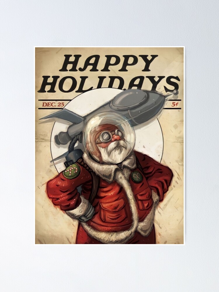 "Christmas Santa Jet Plane Pilot Funny" Poster for Sale by Master-bg ...