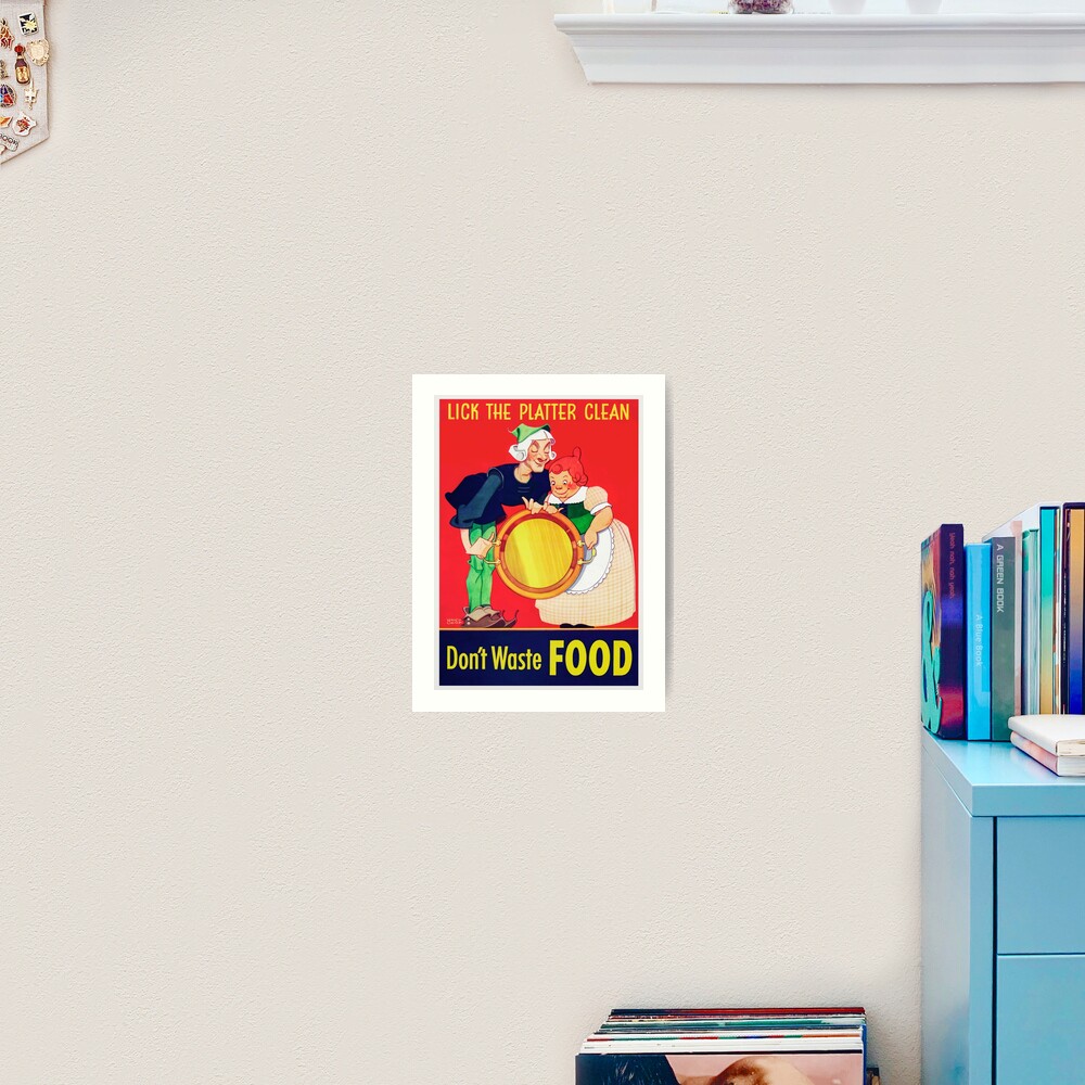 "Beautifully restored reprint "Lick The Platter Clean" Jack Spratt and ...