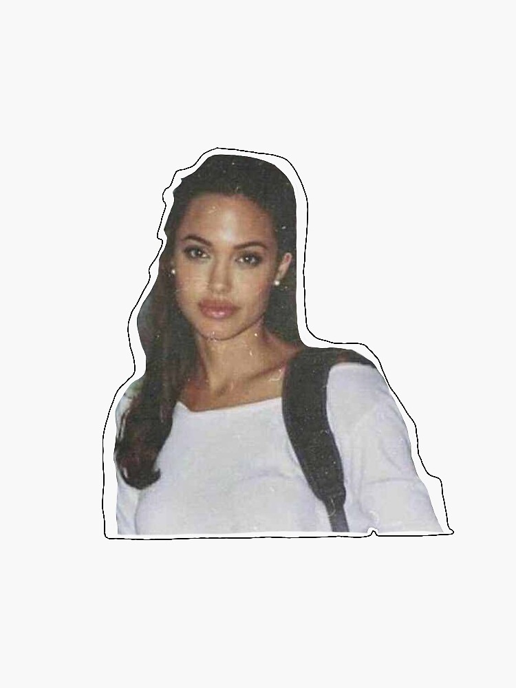 "Angelina Jolie young pic" Sticker for Sale by itsniniii | Redbubble