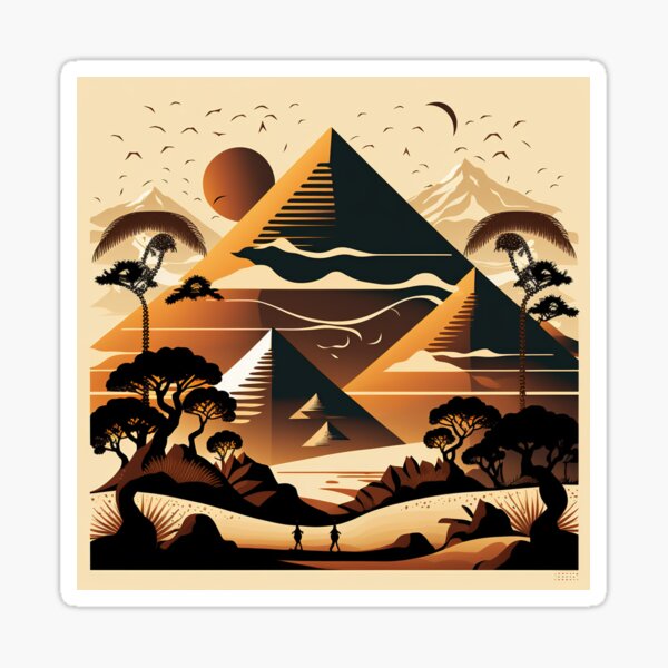 "Pyramids" Sticker for Sale by NickMateo | Redbubble