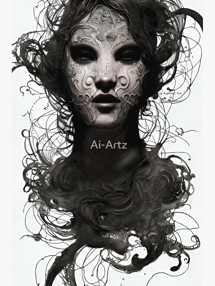 "Alien Masquerade Mask" Poster for Sale by Ai-Artz | Redbubble