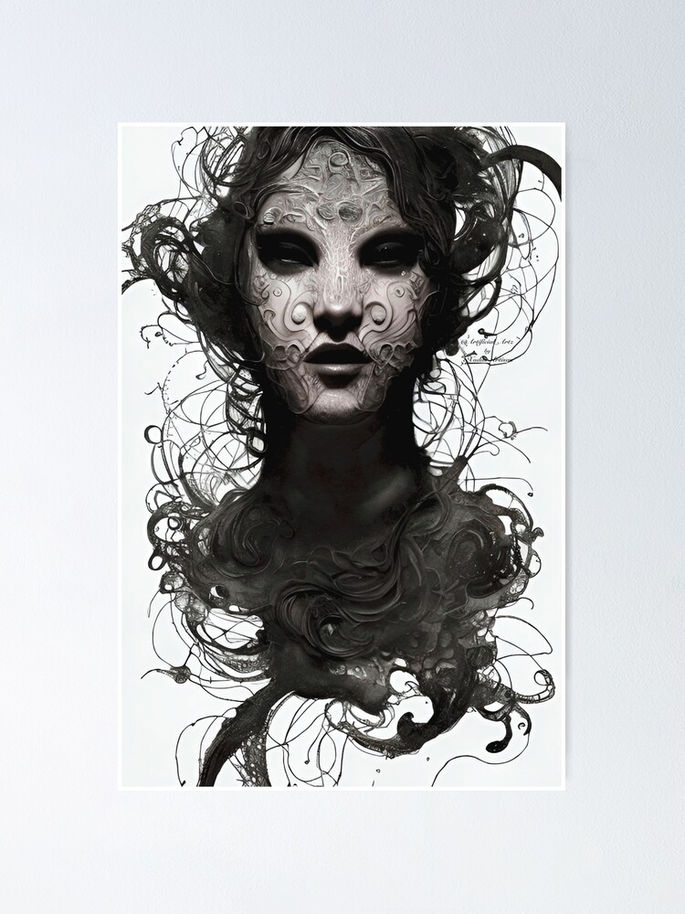 "Alien Masquerade Mask" Poster for Sale by Ai-Artz | Redbubble