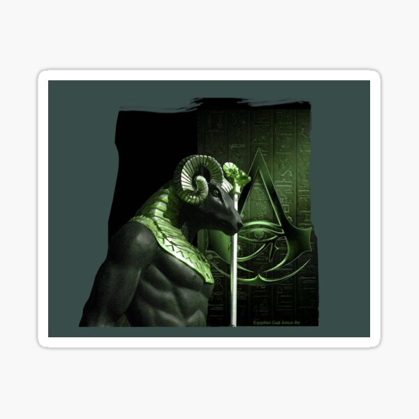 "Amun-Ra Egyptian Ram God of Self Creation (Photo by ACCI) " Sticker ...