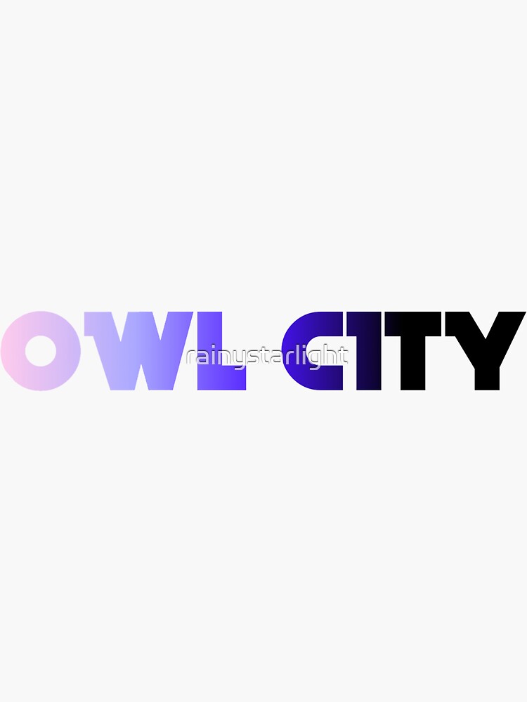 "OWL CITY- Logo" Sticker for Sale by rainystarlight | Redbubble