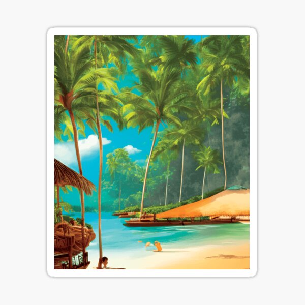 "Bali Indonesia Peaceful Beach " Sticker for Sale by awadesigns | Redbubble