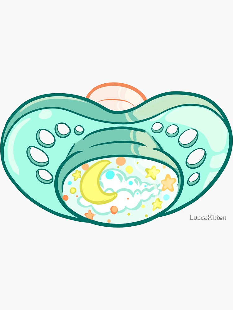 "Transparent Cyan Pacifier" Sticker for Sale by LuccaKitten | Redbubble