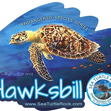 "Hawksbill Sea Turtle Endangered Species" Sticker for Sale by ...