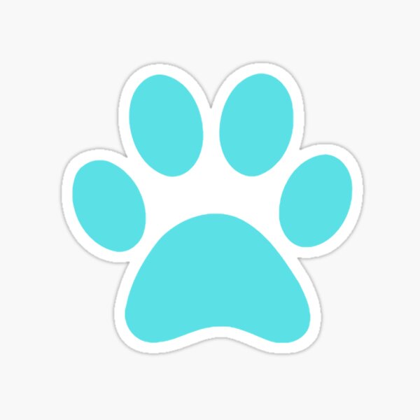 "Blue Paw Print Simple Plain" Sticker for Sale by ShansShop | Redbubble
