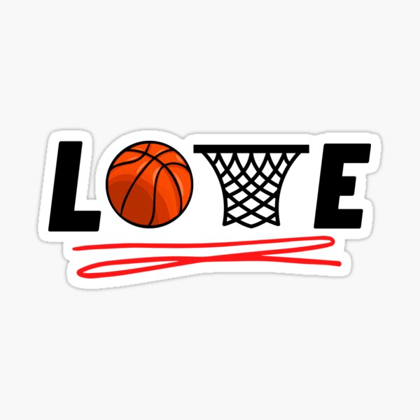 "Love Basketball - BasketBall" Sticker for Sale by UArtWorld | Redbubble
