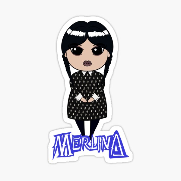 "merlin addams" Sticker for Sale by RSMarte | Redbubble