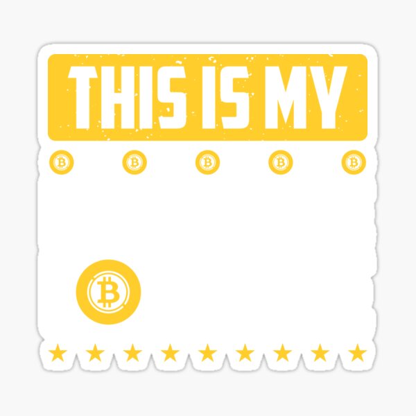 "This Is My Crypto Millionaire Costume, Bitcoin logo" Sticker for Sale ...
