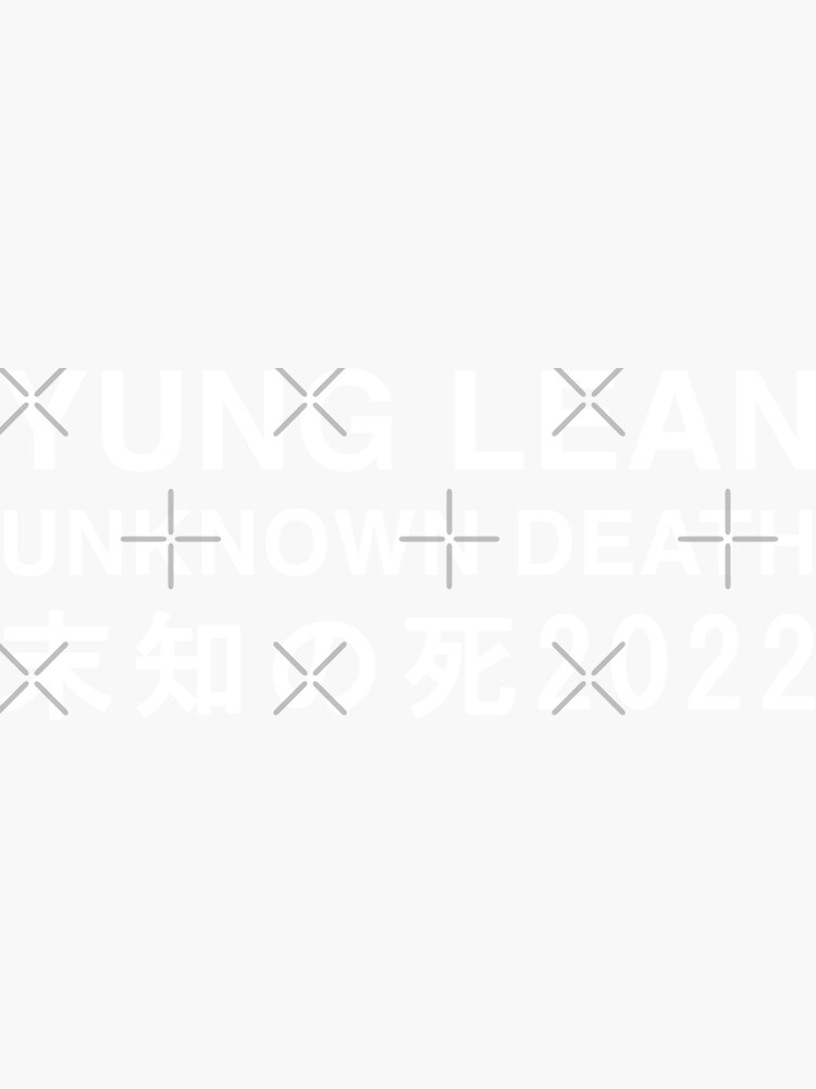 "Yung Lean Merch Unknown Death" Sticker for Sale by YarDoonya | Redbubble
