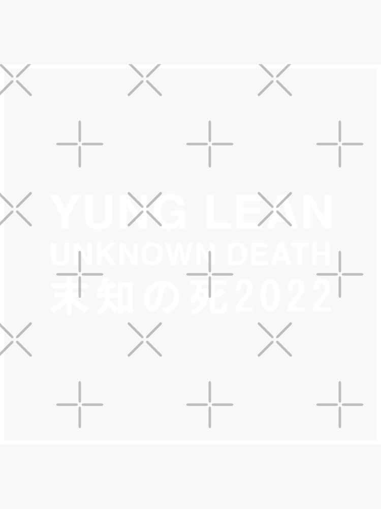 "Yung Lean Merch Unknown Death Square" Sticker for Sale by YarDoonya ...