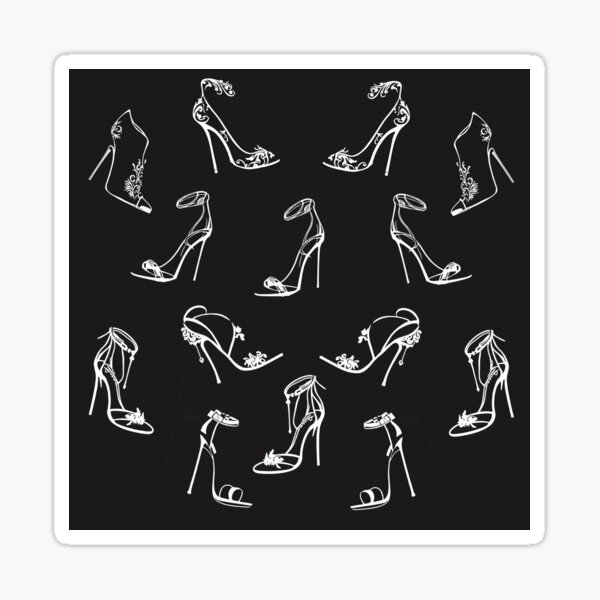 "Shoes: White High Heels" Sticker for Sale by EBotto1 | Redbubble