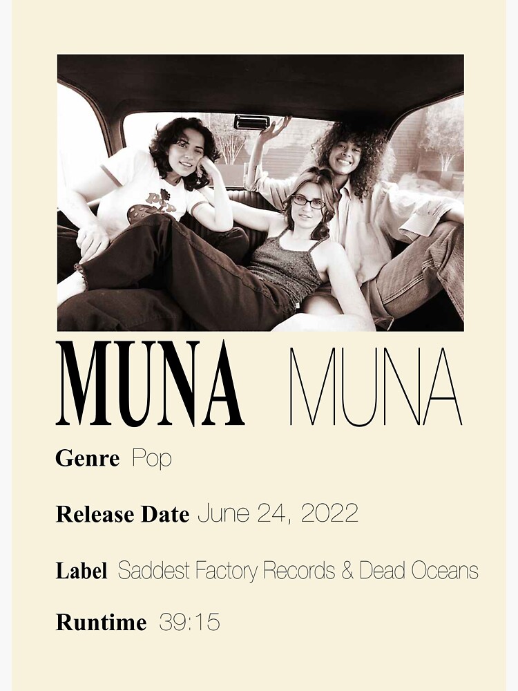 "Muna Poster" Sticker for Sale by tlee322 | Redbubble