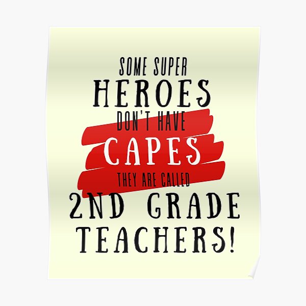 "2nd Grade Teacher Appreciation" Poster for Sale by superteachers ...