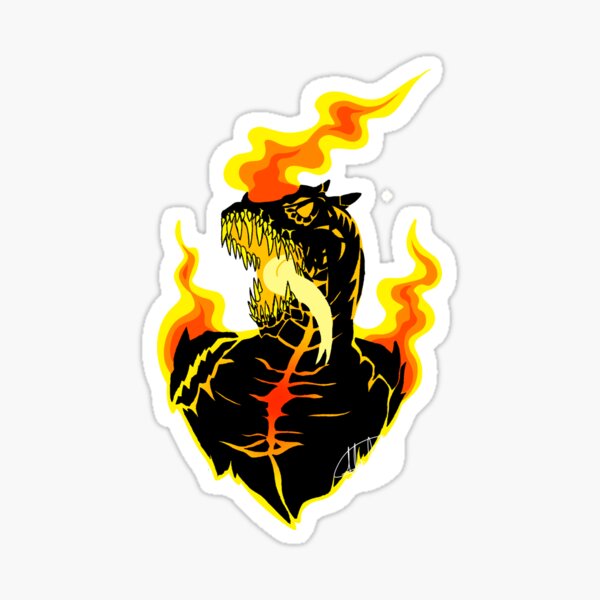 "Fire Elementor" Sticker for Sale by ClawRaptor | Redbubble