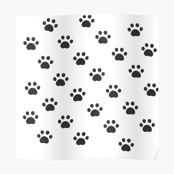 "Paw Prints" Poster for Sale by errinaart | Redbubble