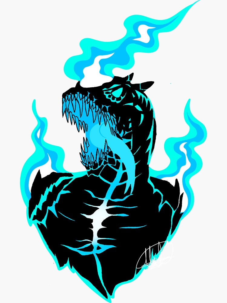 "Blue Fire Elementor" Sticker for Sale by ClawRaptor | Redbubble