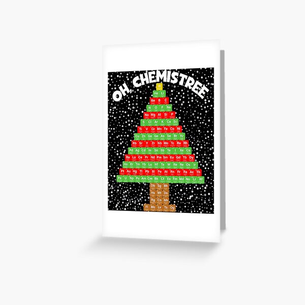 "Periodic Table christmas tree shirt" Greeting Card for Sale by ...