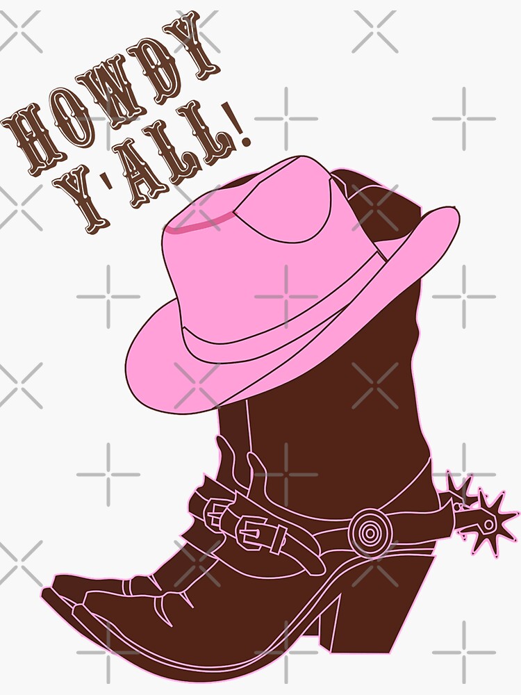 "Howdy Y'all " Sticker for Sale by joseech | Redbubble