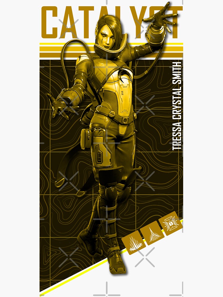"Catalyst design gold art apex legends" Sticker for Sale by ...